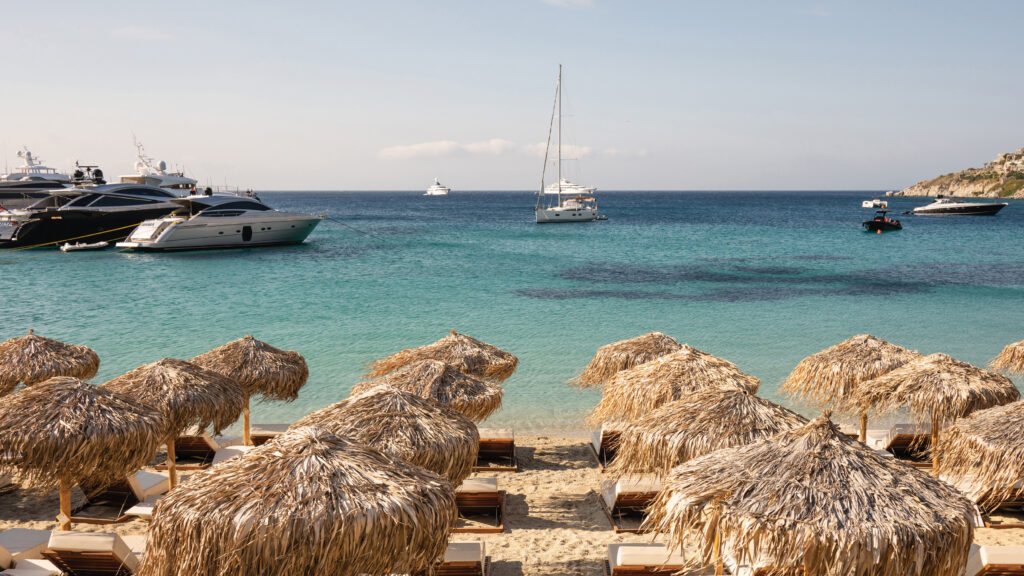 Psarou Beach Bar | Mykonos Blu 5 star Resort